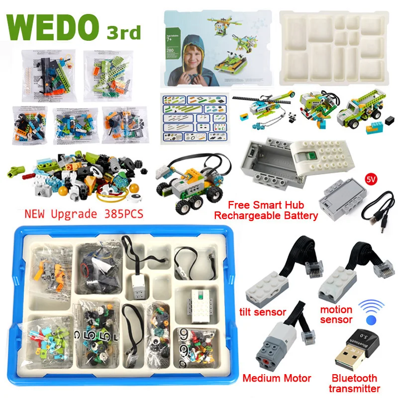 NEW Upgrade 390Pcs The 3rd Generation We-Do 2.0 STEAM Educational School Robotics Construction ...