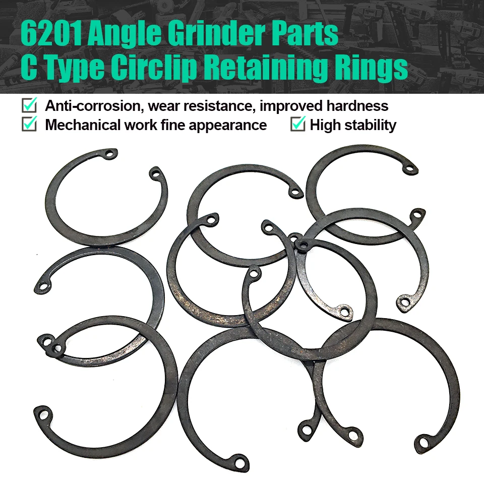 10Pcs-C-Type-External-Circlip-Retaining-Rings-Replace-For-Angle-Grinder ...