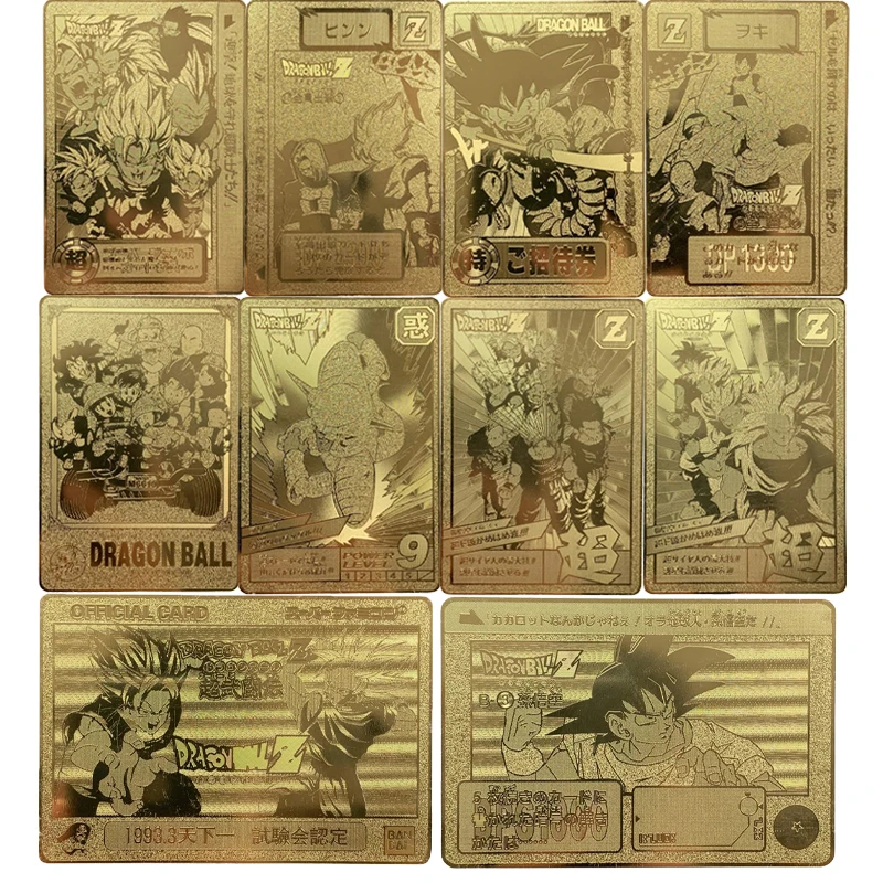 Kawaii-Cartoon-Anime-Dragon-Ball-Gold-Card-Super-Saiyan-Goku-Gohan ...