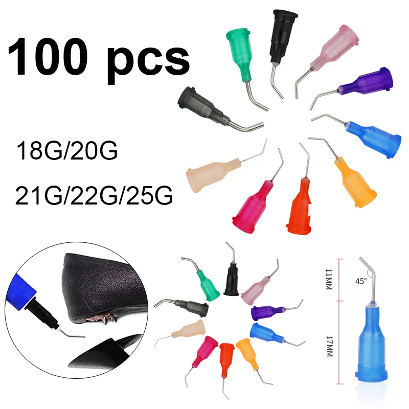 100Pcs-Composite-Resin-Syringe-Tips-Equipment-Irrigation-Bent-Needle ...