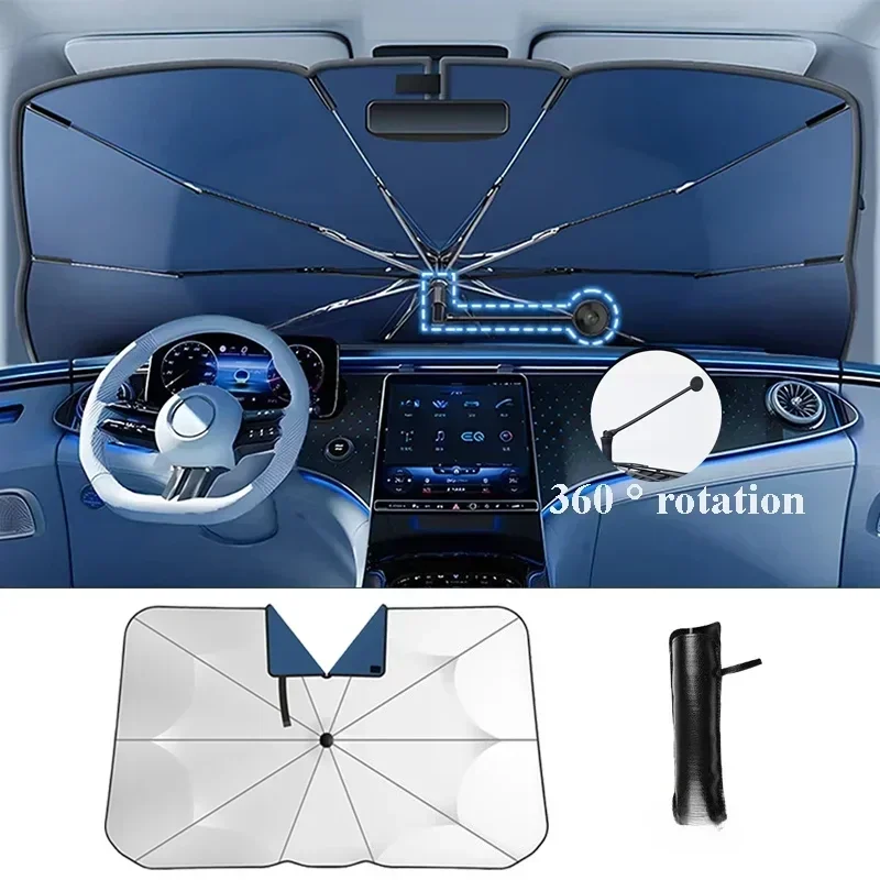 Car Sunshade Windshield Umbrella Car Front Sun Shade Parasol Foldable ...