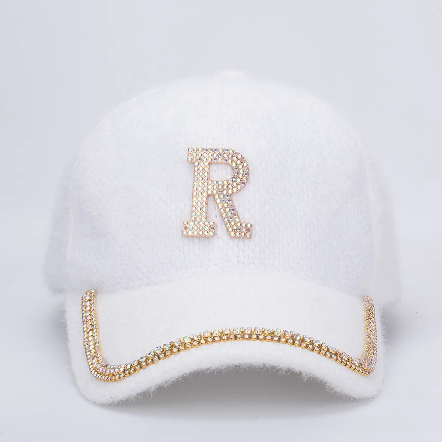 Gorras-de-b-isbol-con-diamantes-de-imitaci-n-para-mujer-decoraci-n-de ...