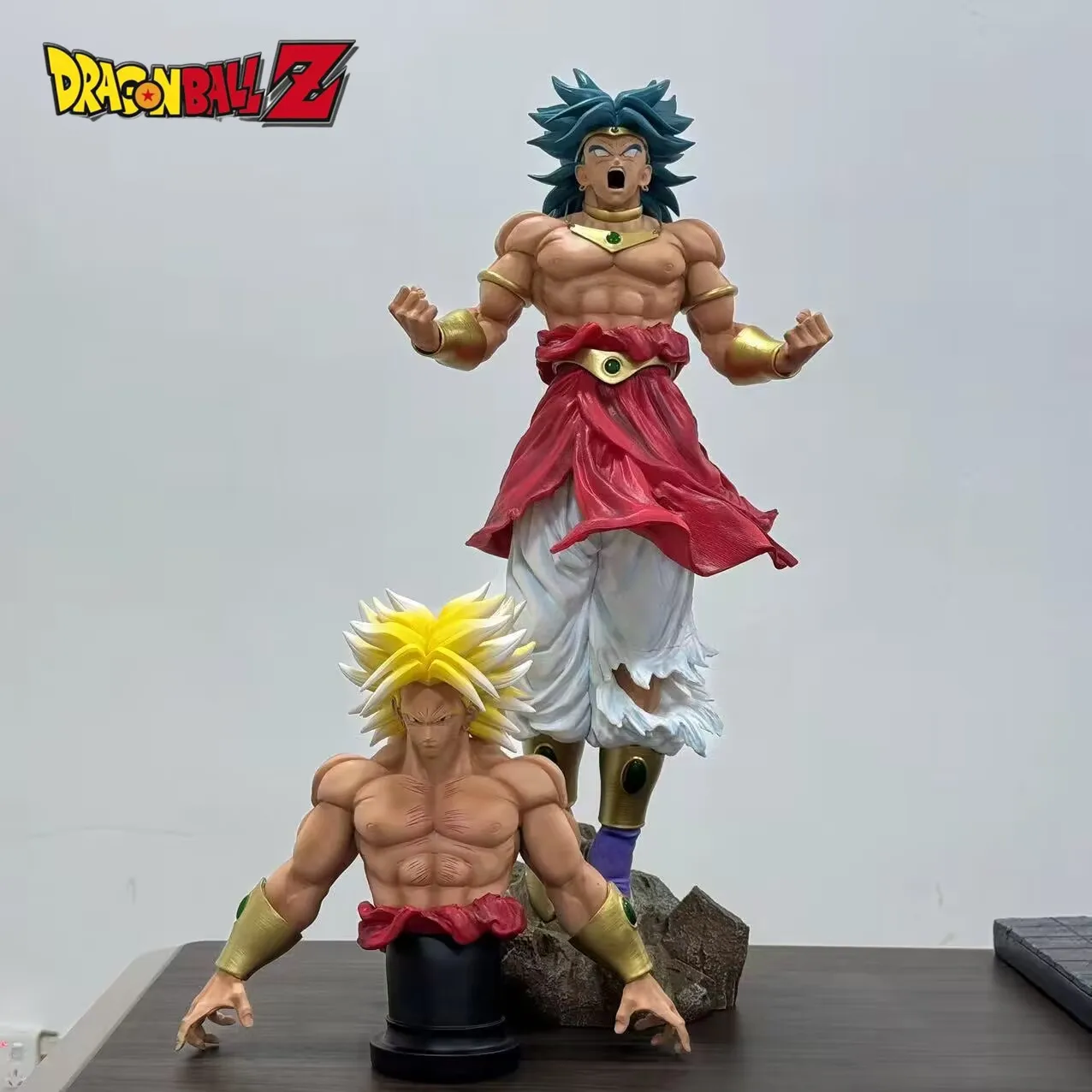 60cm-Dragon-Ball-Z-GK-Huge-Broly-Double-Bust-Anime-Figures-Resin-Base ...
