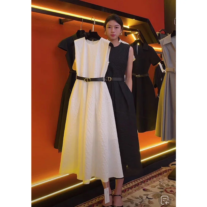 Vestido-largo-de-fiesta-sin-mangas-para-mujer-traje-de-Jacquard-Vintage ...