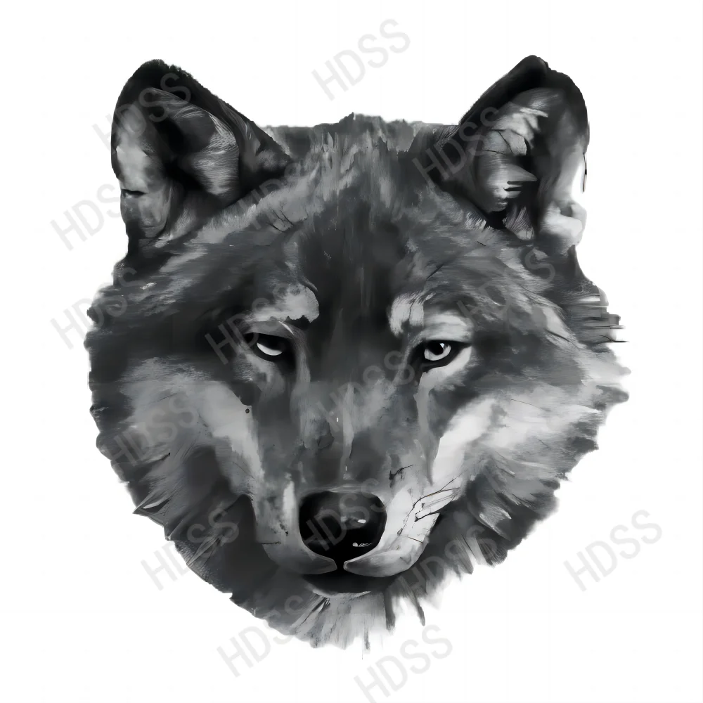 Grey-Wolf-Head-Car-Sticker-PVC-Decals-Motorcycle-Accessories-sticker-on ...