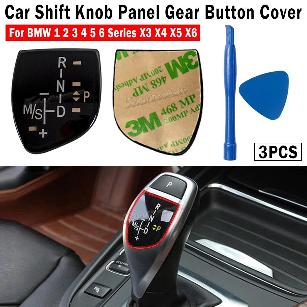 Shift Knob Panel Sticker Cover Parts Set Car Trucks Gear For BMW X1/X3 ...