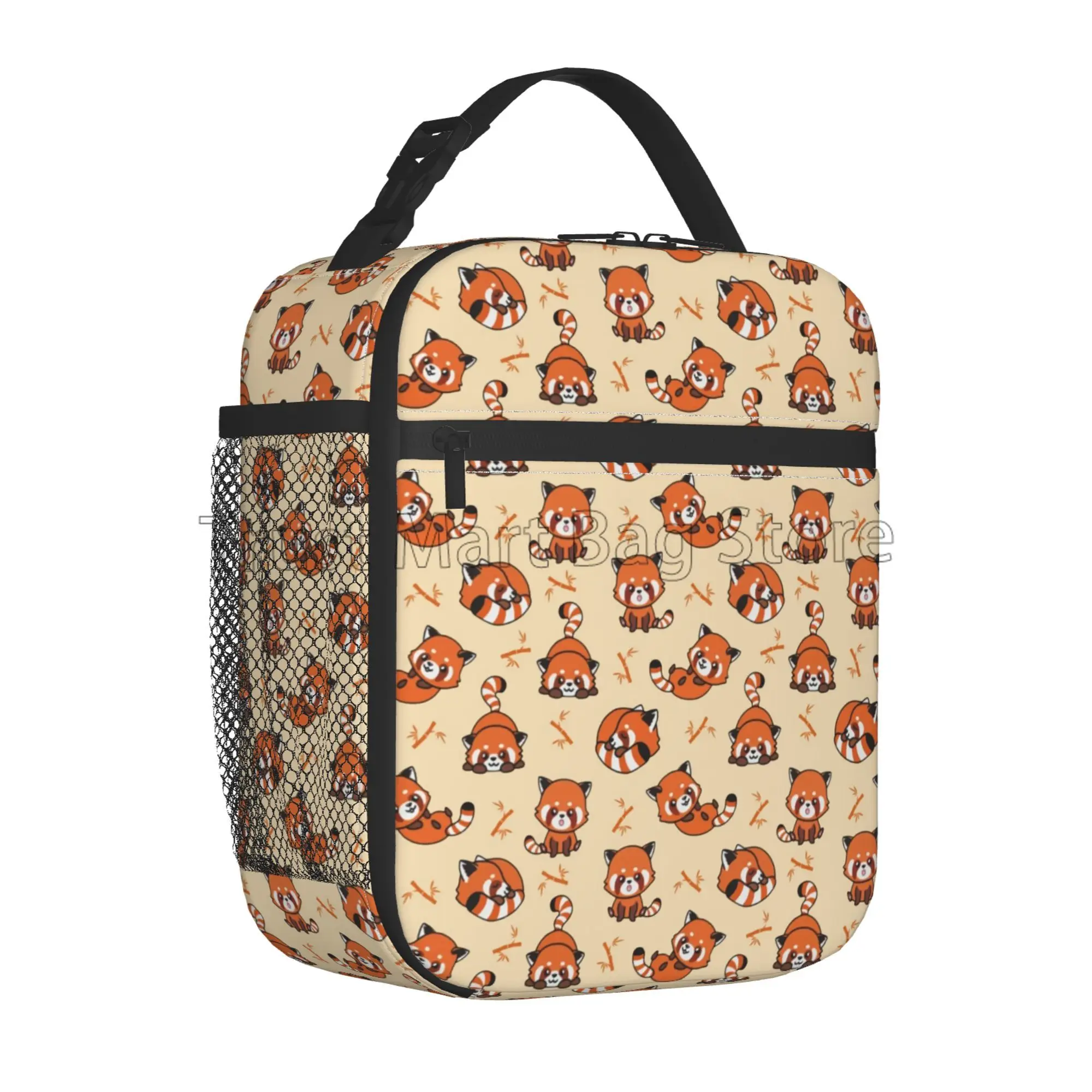Cute-Red-Panda-Raccoon-Insulated-Lunch-Bag-Reusable-Portable-Waterproof ...