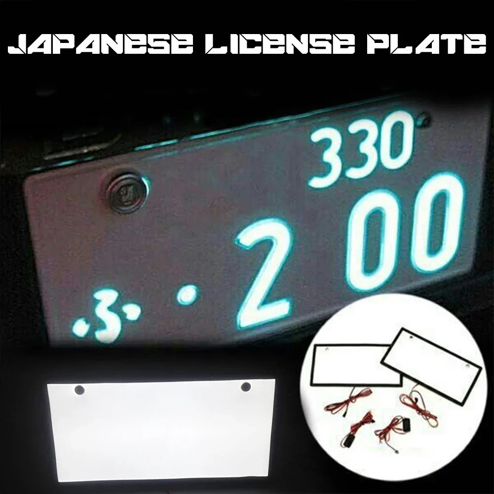 2Pcs-LED-Japanese-Style-License-Plate-License-Number-Car-Decoration ...