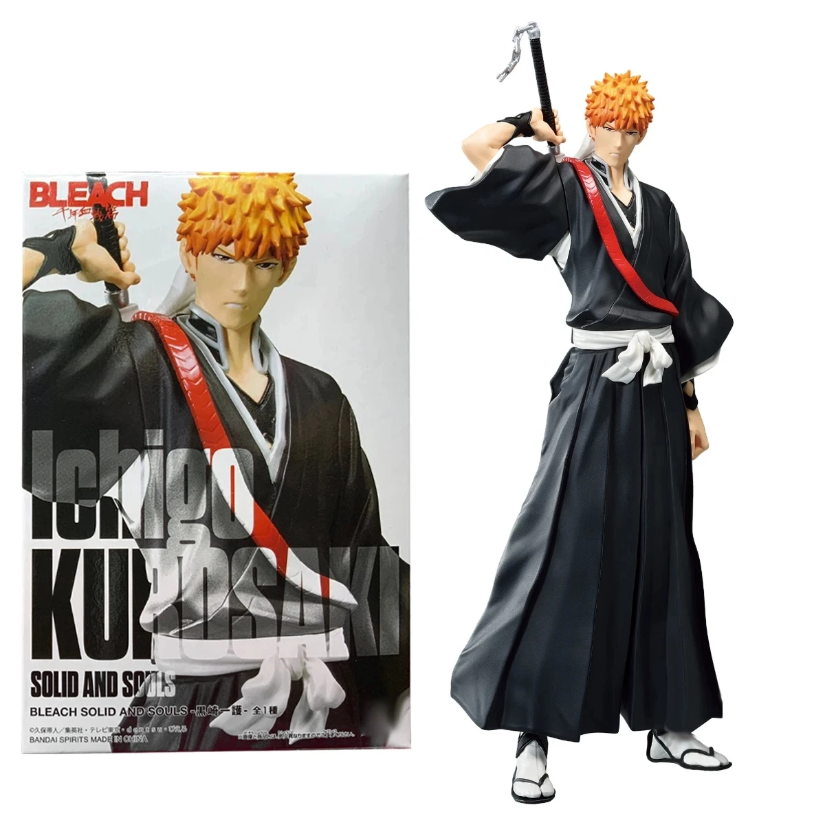 BLEACH Kurosaki Ichigo Desenhar Espada Zangetsu PVC Figuras de Ação ...