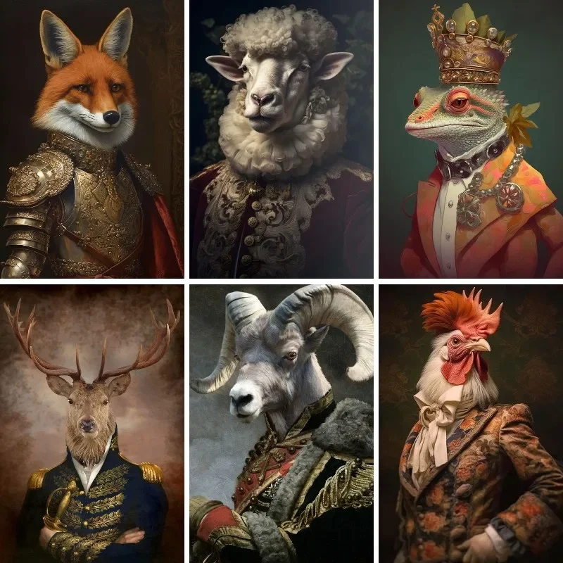 Victorian Pets Portrait 5D Diamond Painting New 2024 Renaissance Animal ...