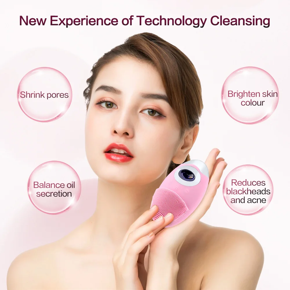 New-style-silicone-facial-cleanser-pore-cleansing-blue-light-acne ...