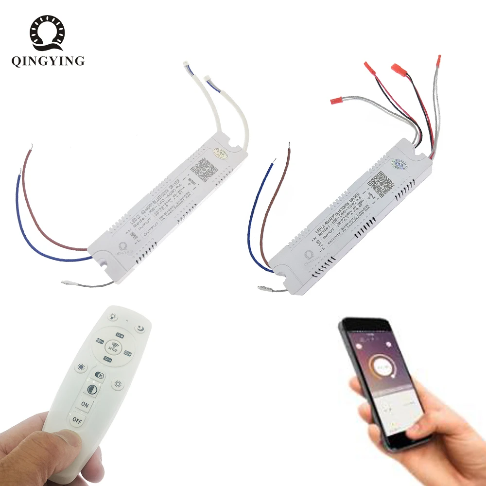 1pcs Ac220v 2.4g Rf Remote Control Intelligent Led Driver 18-40w 36-50w ...