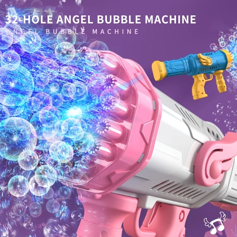 Bazooka Electric Handheld Gatling Bubble Machine, Brinquedos para ...