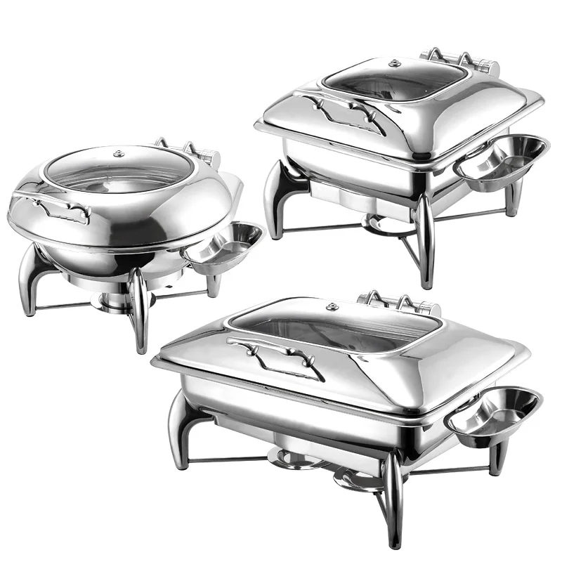 good-quality-silver-plated-luxury-chafing-dish-set-with-glass-lid-high ...