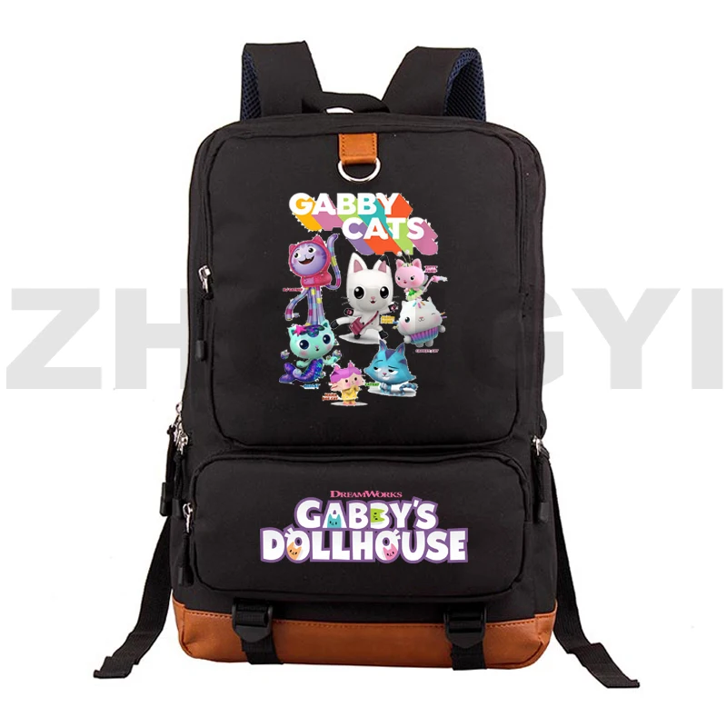 Waterproof Gabby Dollhouse Backpack Teenager Cartoon Back Pack Anime ...
