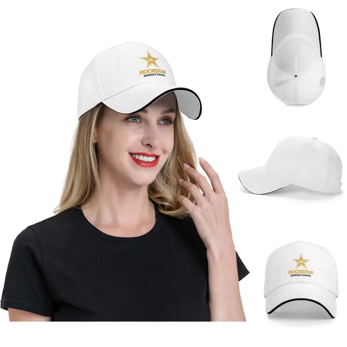 Rockstar Energy Drink Baseball Caps Snapback Baseball Hats Breathable ...