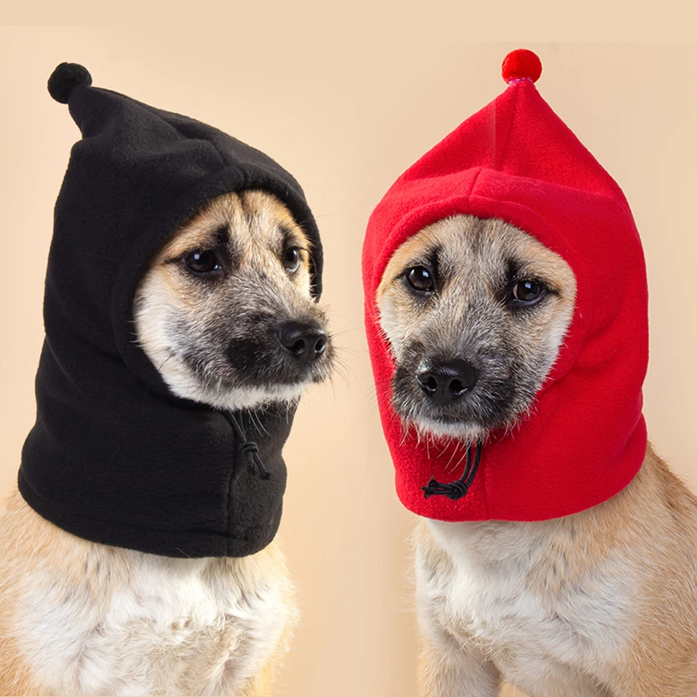Dog-Fleece-Hat-Drawstring-Adjustment-Hat-For-Dogs-Cat-Pure-Color-Puppy ...