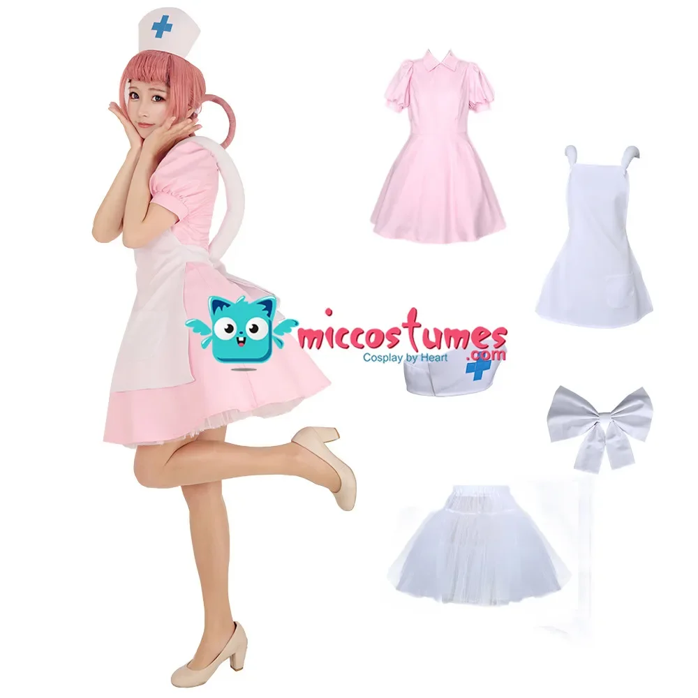 Miccostumes-Women-s-Nurse-Cosplay-Costume-Outfit-Pink-Dress-with-Hat ...