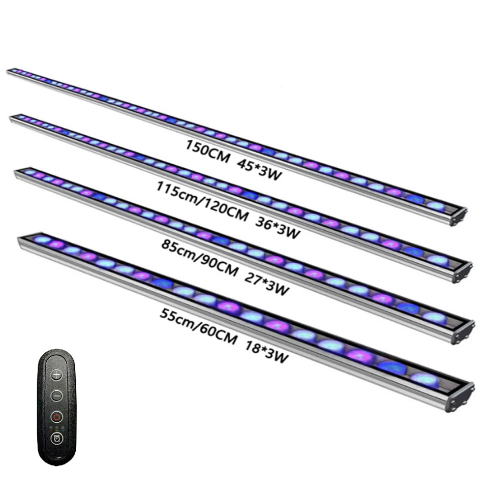 2Sets 54W/81W/108W Led Aquarium Licht Met 470nm 450nm Blauwe Uv Led ...