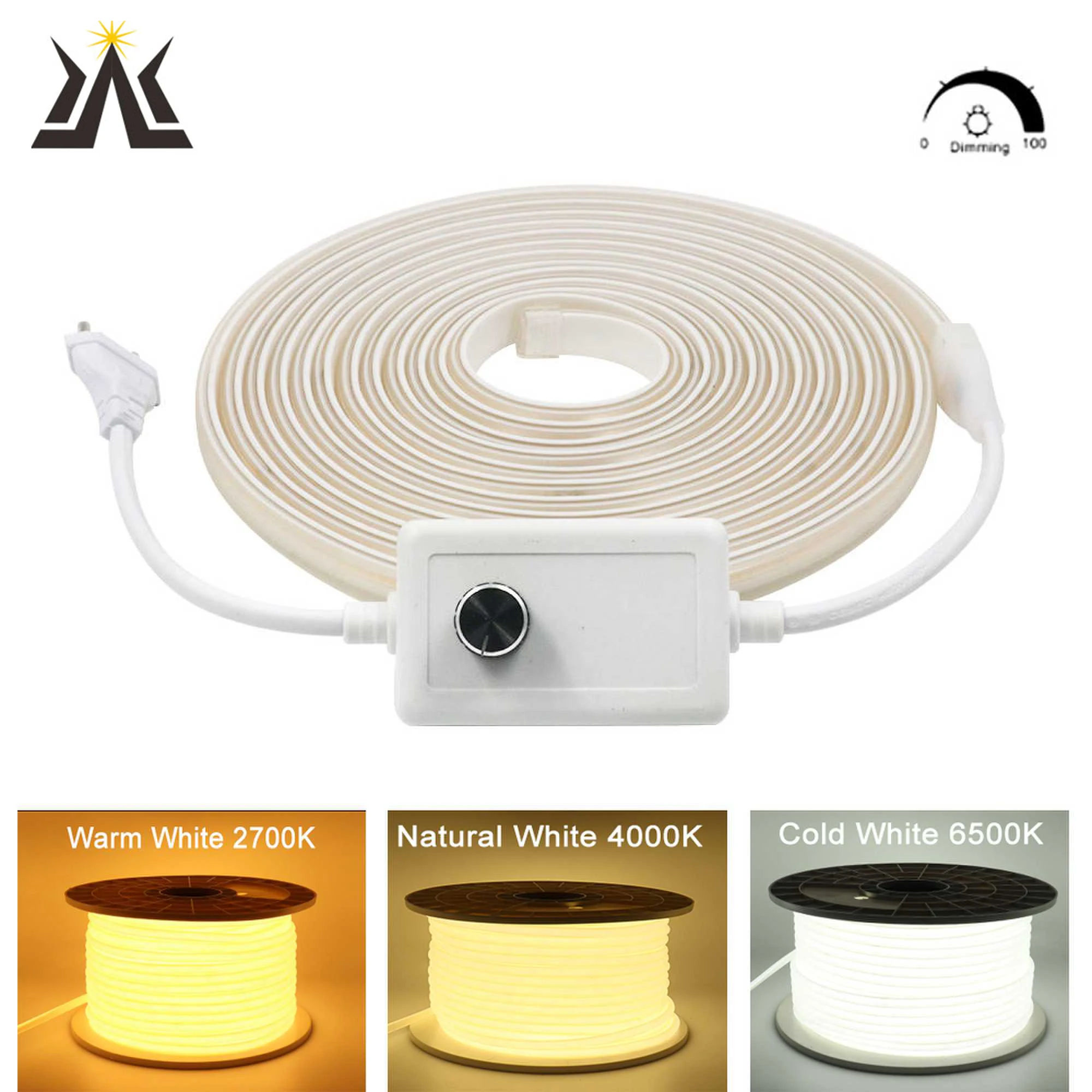 Waterproof-Dimmable-220V-COB-LED-Strip-Lights-High-Bright-LED-Strip ...