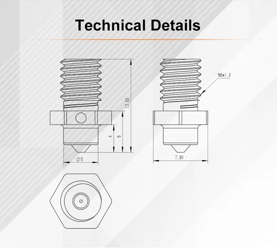 ZS Nozzle Hardened Steel Copper Alloy