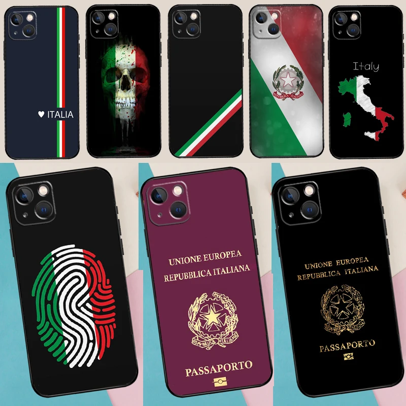 Italy Flag Phone Case For iPhone 17 Air 11 14 15 16 Pro Max Plus 12 13 ...