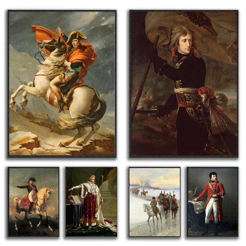 Classical-Art-Napoleon-Crossing-The-Alps-Canvas-Painting-Wall-Art ...