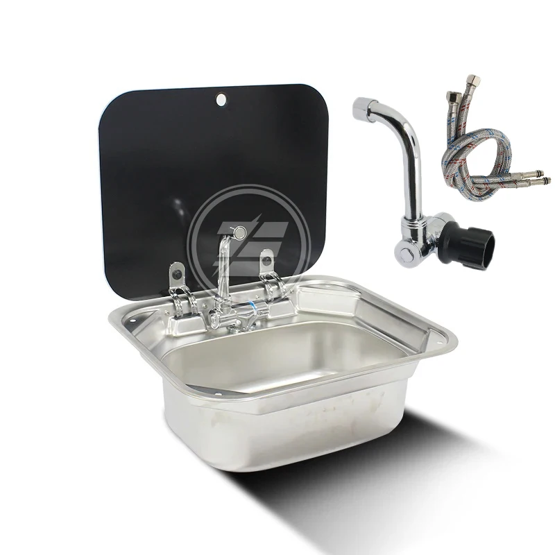 RV-Sink-Caravan-Stainless-Steel-Hand-Wash-Basin-Sink-with-Folded-Faucet ...