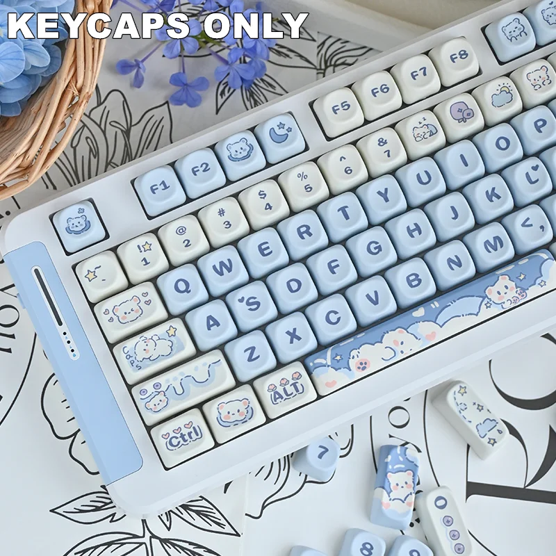 132-Keys-Ice-Cream-Puppy-PBT-Keycaps-MOA-Profile-Dye-Sublimated-Keycap ...