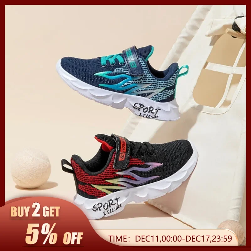Children-s-Shoes-New-Sports-Shoes-Breathable-Running-Shoes-Flying-Woven ...