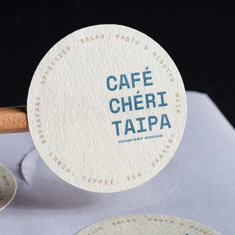 Textured Paper Label LOGO Printing Custom Matte Sticker Special ...