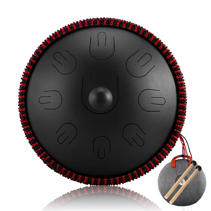 Hluru-Handpan-440HZ-14-Inch-9-Notes-D-Minor-Steel-Hand-pan-Drum-Pantam ...