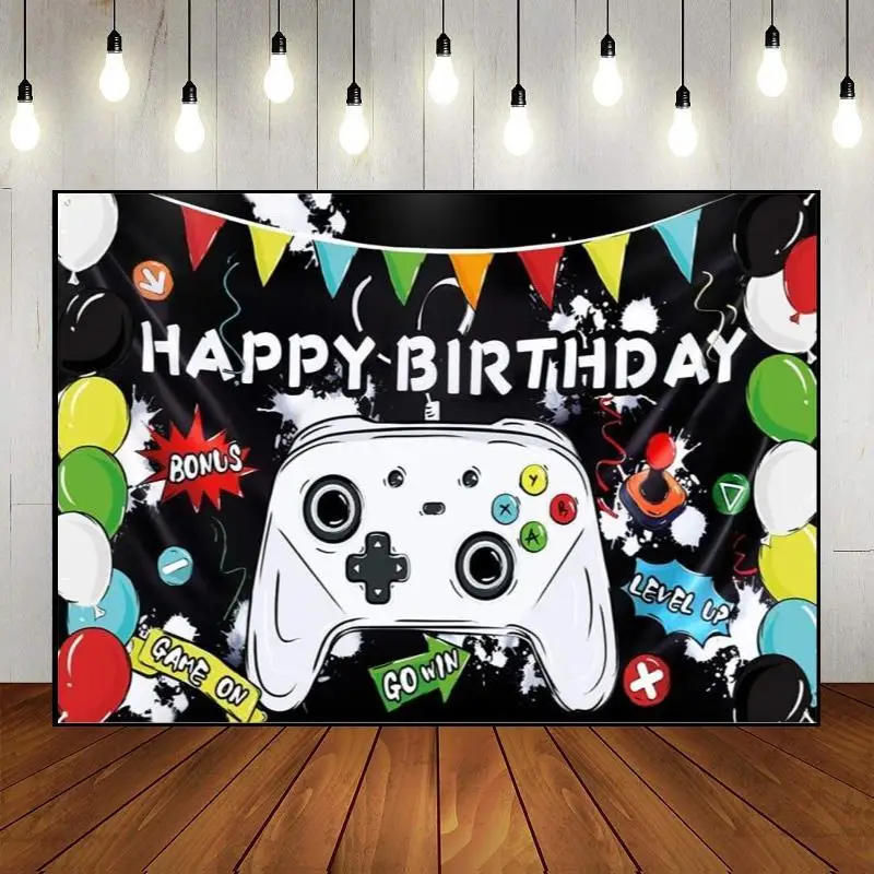 Level-Up-Gaming-Video-Game-Theme-Photo-Baby-Shower-Background-Newborn ...