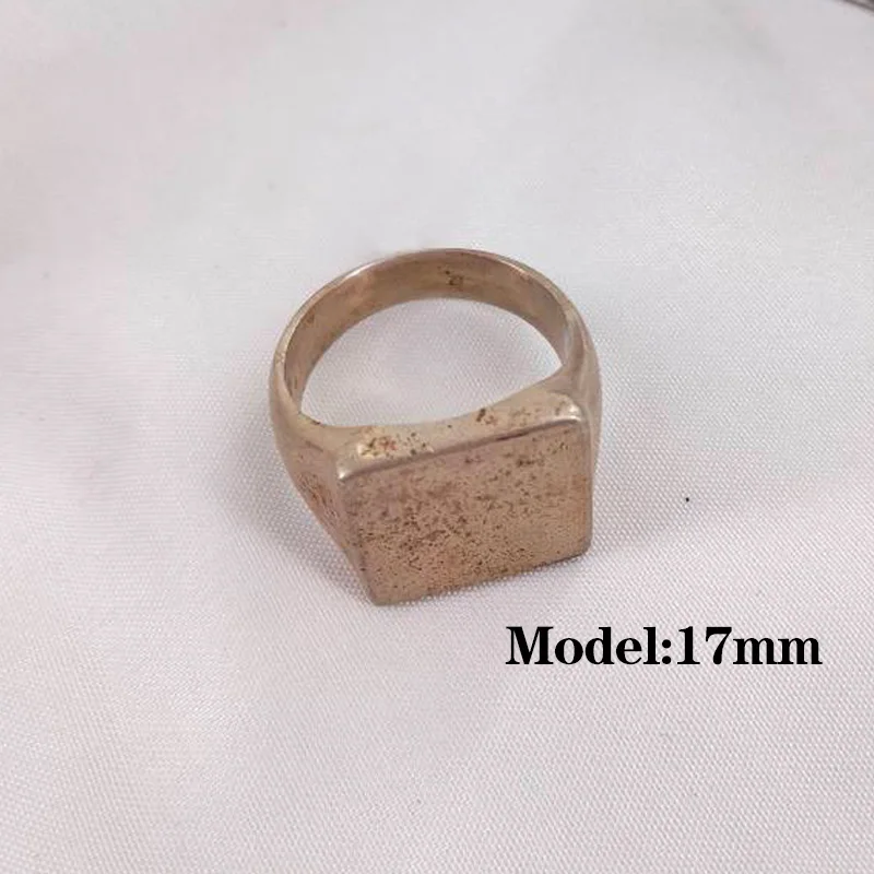Bague carrée personnalisée avec nom et lettre pour homme, 17mm, logo ...