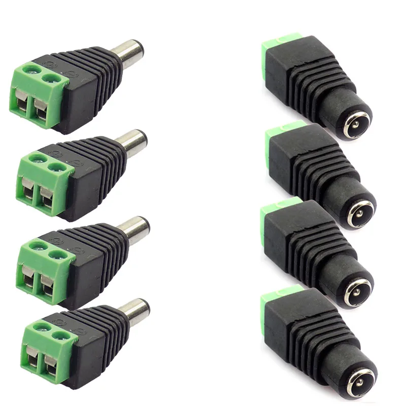 12V DC Male Female Plug CCTV Camera 5.5*2.1mm DC Power Cable Female ...