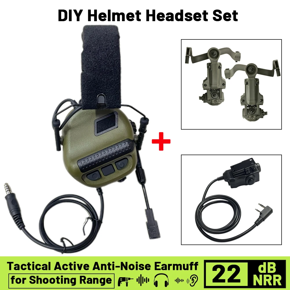 Airsoft Active Shooting Earmuffs Tactical Safety Noise Reduction ...