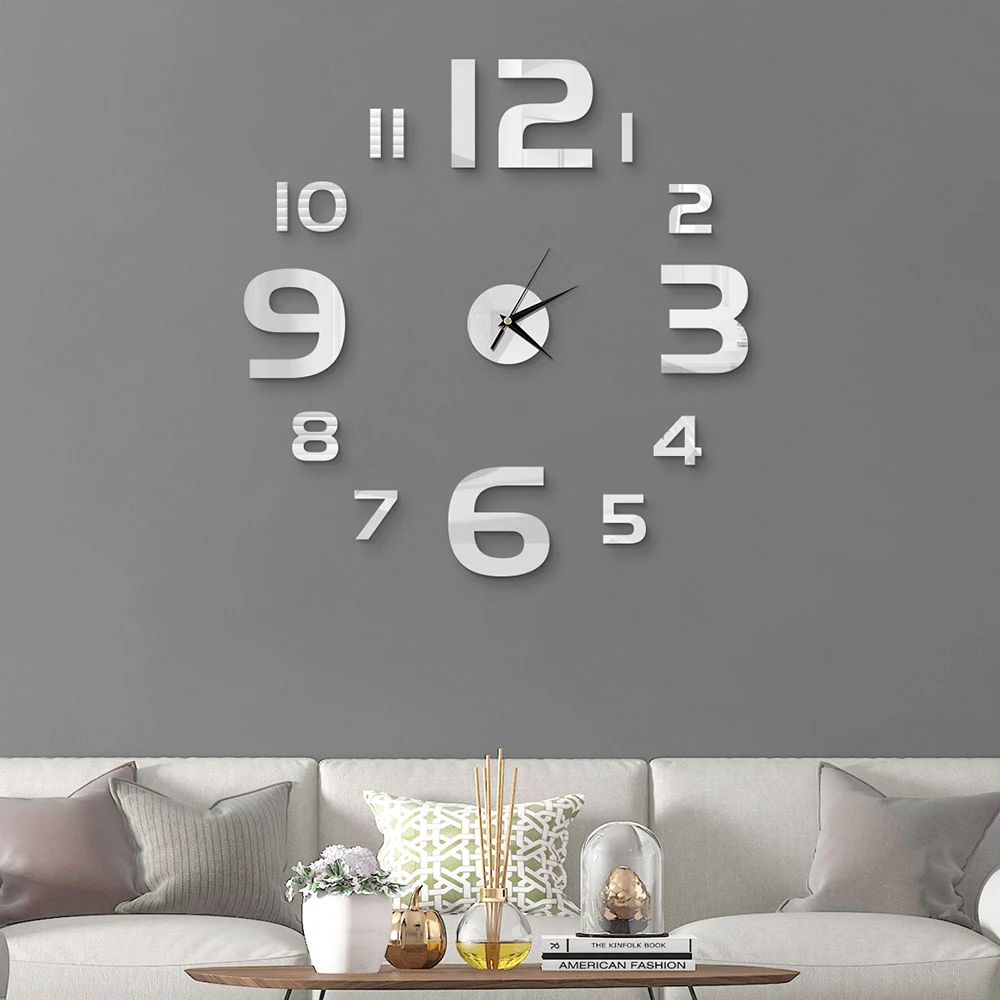 Creative-Frameless-DIY-Wall-Clock-Wall-Decal-Home-Silent-Clock-Acrylic ...