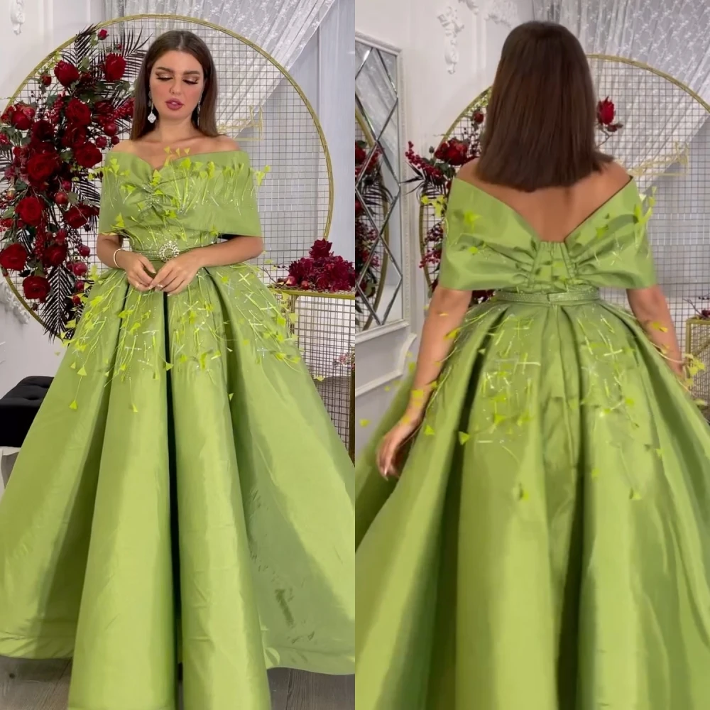 Elegant-High-Quality-Off-the-shoulder-Ball-Gown-Anke-Length-Evening ...
