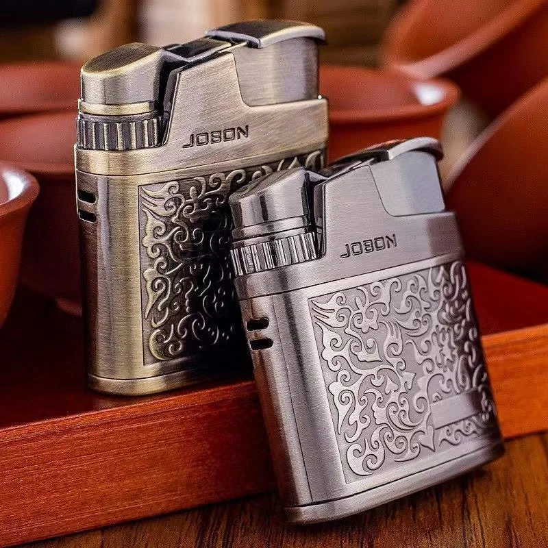 JOBON-Original-Embossed-Butane-Gas-Lighter-Jet-Metal-Windproof ...