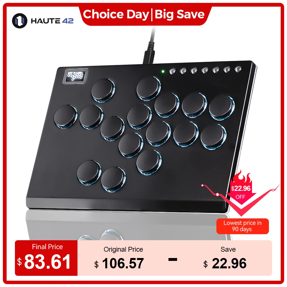 Haute42-Metal-Joystick-Hitbox-Controller-Arcade-Fighting-Stick-For-PC ...