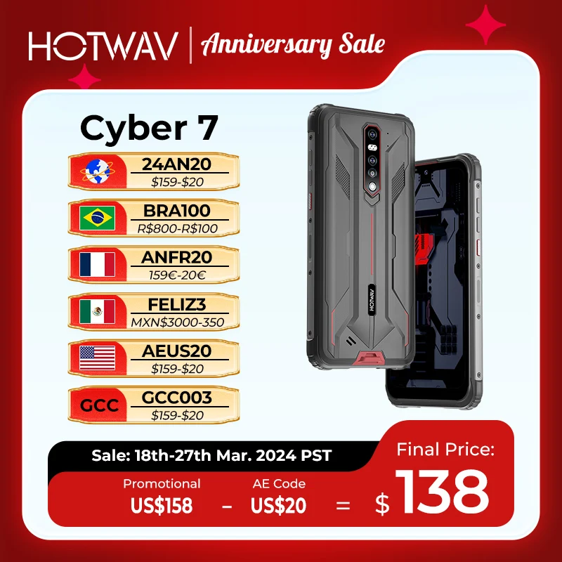 HOTWAV-Cyber-7-5G-Rugged-Phone-8280mAh-Battery-8GB-RAM-128GB-ROM-48MP ...