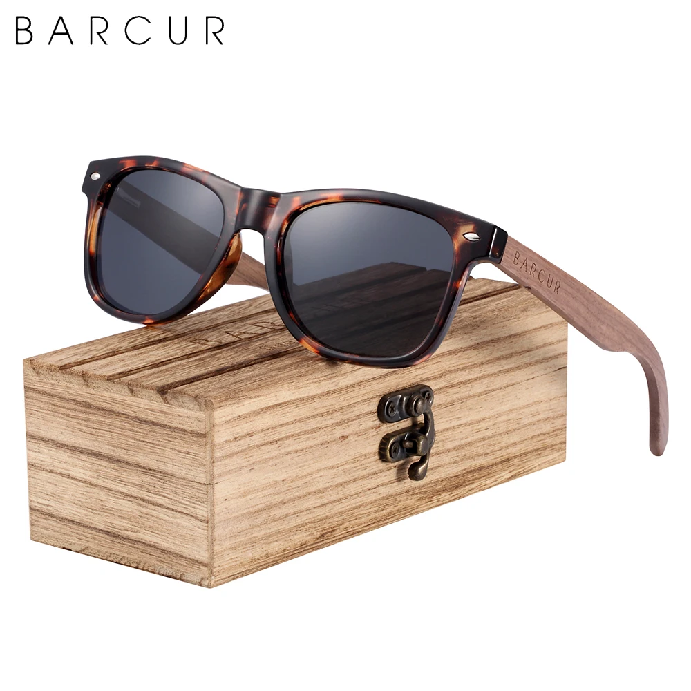 BARCUR-Black-Walnut-Wood-Sunglasses-for-Man-Polarized-High-Quality ...