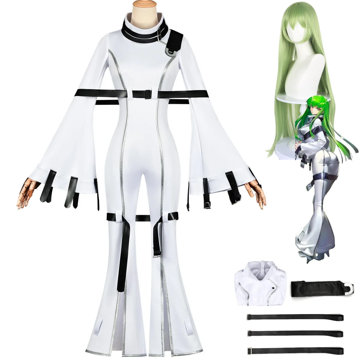 Anime-CODE-GEASS-Lelouch-of-The-Rebellion-C-C-Cosplay-Costume-Wig-Sexy ...