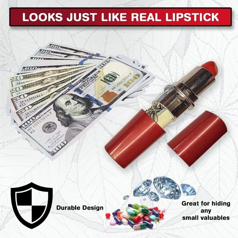 Creative-Fake-Lipstick-Shape-Secret-Compartment-Items-Stash-Container ...