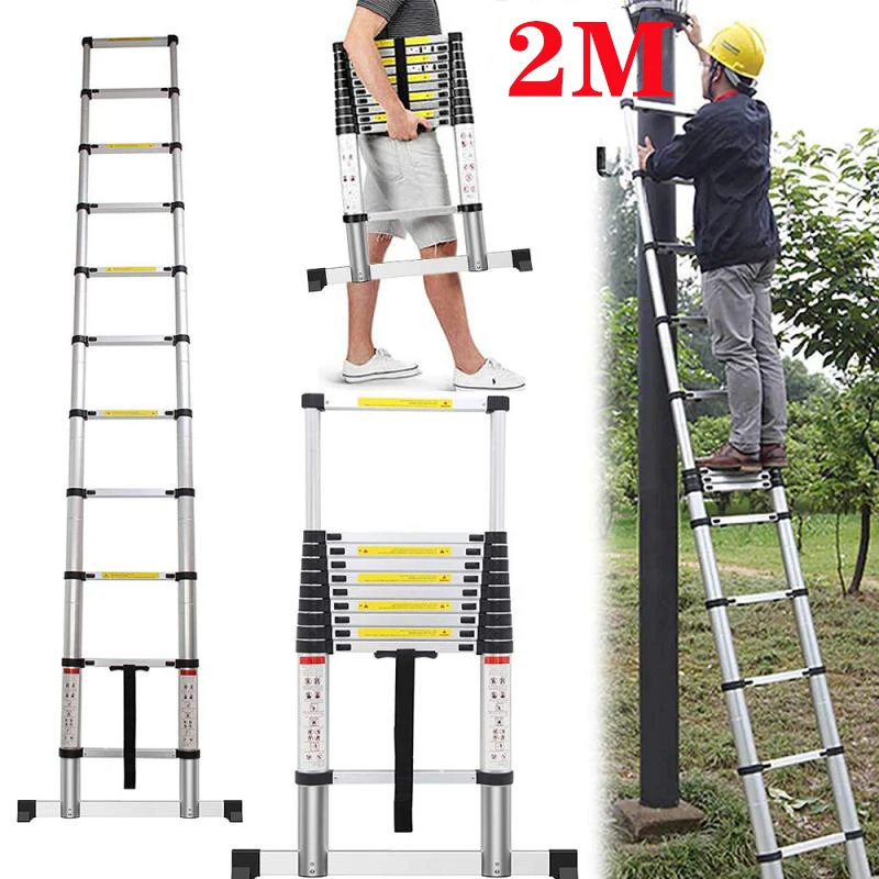 2M-Portable-Telescopic-Aluminum-Ladder-One-Button-Extension-Step-Ladder ...