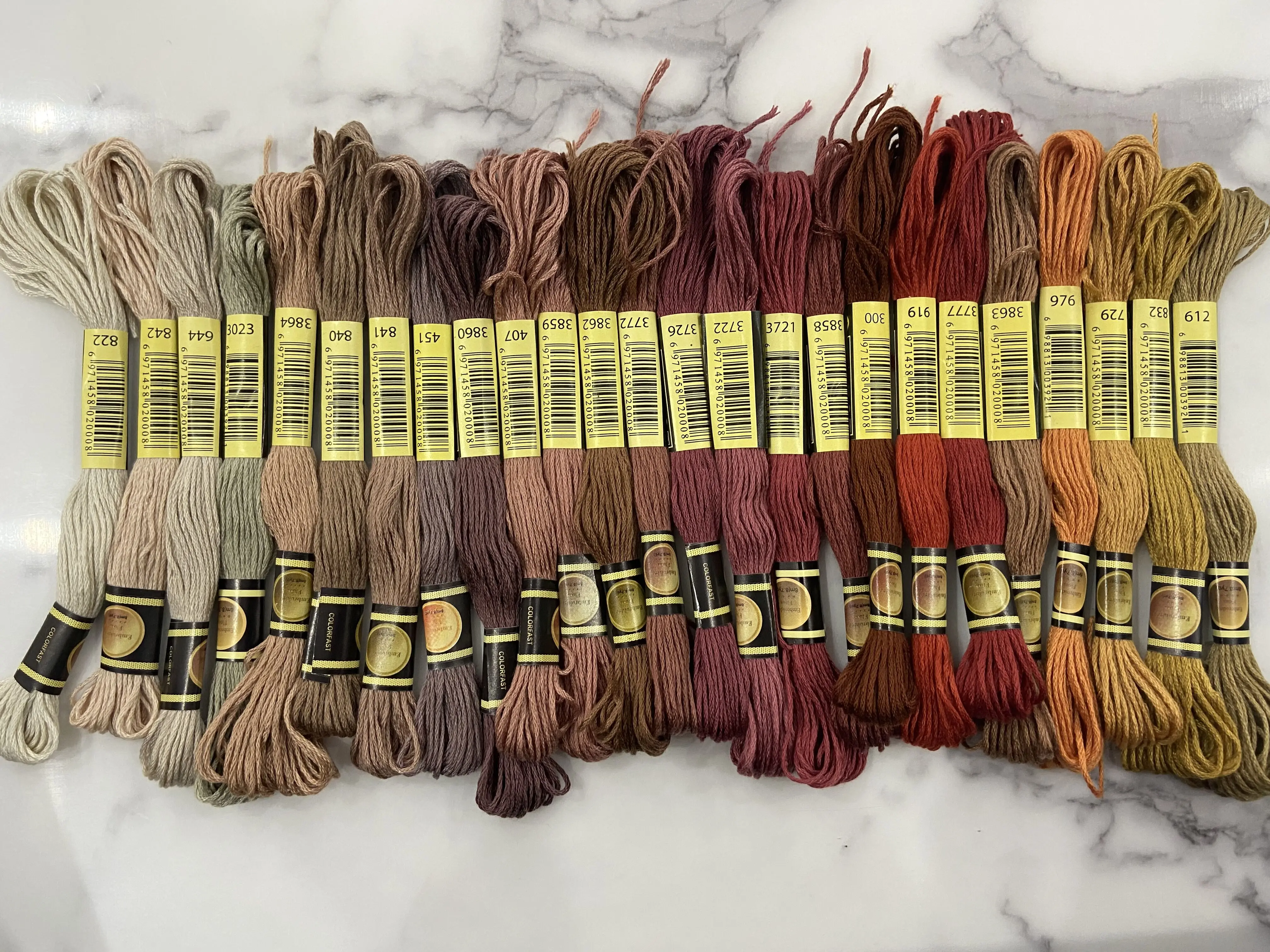 10 peças dois rótulos cross stitch threads / cross stitch bordado ...