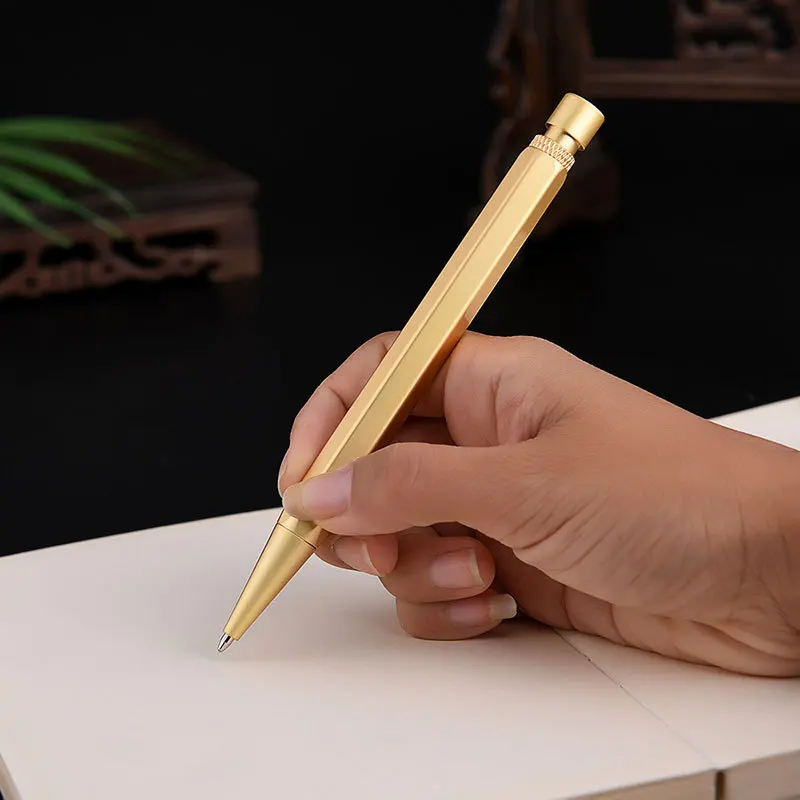 High-Quality-Brass-Copper-Full-Metal-Press-Ballpoint-Pen-Nice-Touch ...