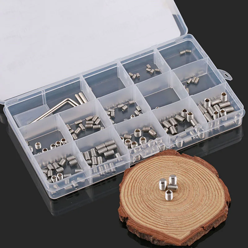 260PCS-304-316-Stainless-Steel-Internal-Hex-Socket-Drive-Cone-Dog-Flat ...