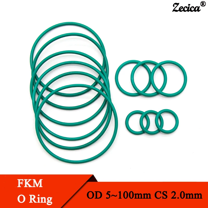 10-50pcs-FKM-O-Ring-CS-2mm-OD-5-100mm-Sealing-Gasket-Insulation-Oil ...