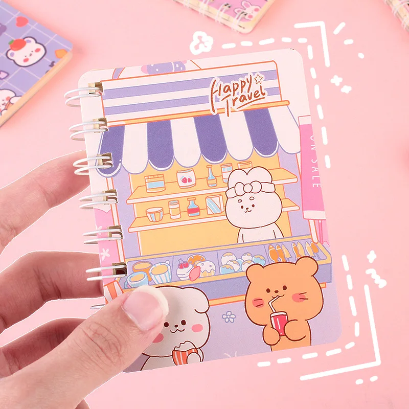 Korean Cute Girl Boy Coil Notepad Pocketbook Message Memo Notebook ...